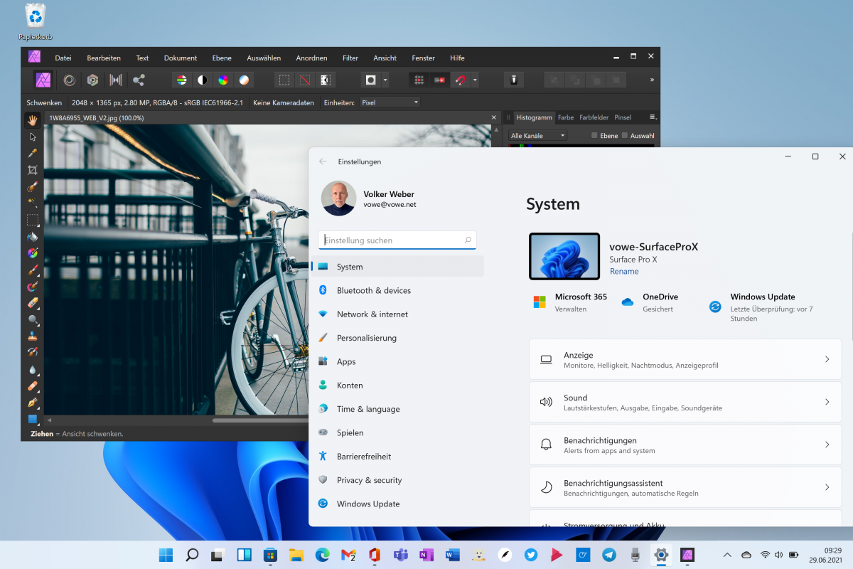 Surface Pro X on Windows 11 and Office 365 Insider – vowe dot net