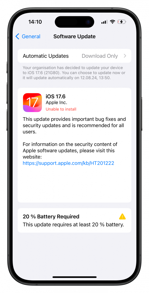 Requirements for Apple software updates – vowe dot net